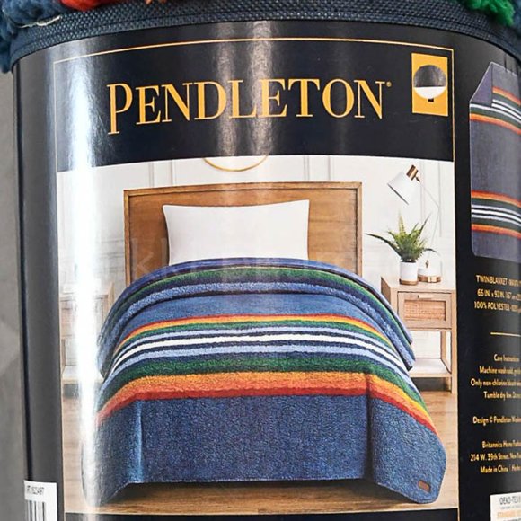 Pendleton | Bedding | Pendleton Sherpa Fleece Blanket In Serape Stripe ...